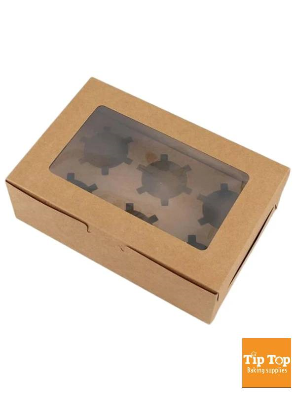 Cupcake Box (Brown) 6S'